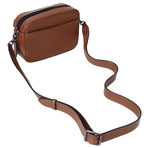 コーチ メンズ バッグ COACH スエード ぺブルレザー シグネチャー ワーナー クロスボディ 2WAY 斜め掛け クラッチ ショルダーバッグ キャラメルサドル CCG08 COACH（コーチ） メンズ バッグ スエード ぺブルレザー シグネチャー