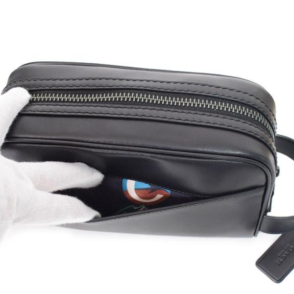 COACH コーチ メンズ バッグ レザー スモール トラベルキット セカンドバッグ ポーチ クラッチバッグ ブラック coach2522 ...