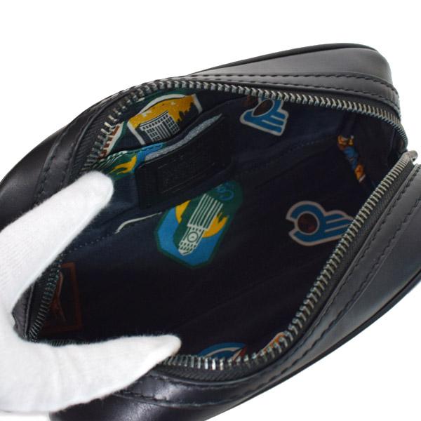 COACH コーチ メンズ バッグ レザー スモール トラベルキット セカンドバッグ ポーチ クラッチバッグ ブラック coach2522 ...