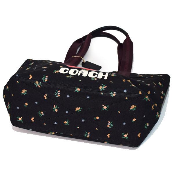 COACH コーチ バッグ キャンバス ぺブルレザー ピーナッツ コラボ スヌーピー 花柄 フラワー フローラル トートバッグ ブラックマルチ ...