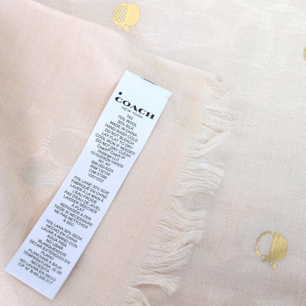 COACH（コーチ） ストール ウール シルク シグネチャー アップル