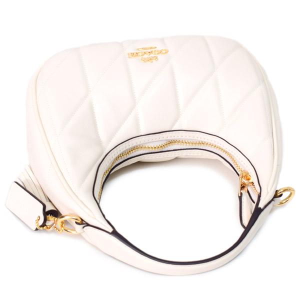 コーチ バッグ COACH レザー 三日月型 キルティング カルメン ミニ ロゴ 2way チェーン クロスボディ 斜め掛け ショルダーバッグ ハンドバッグ チャーク CY710 COACH（コーチ） バッグ レザー 三日月型 キルティング カルメン ミニ