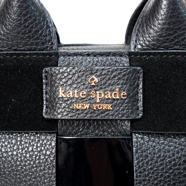 ケイトスペード バッグ katespade イントレチャート 編み込み レザー バスケット ロゴ ミニ トート 2way 斜めがけ ショルダー ハンドバッグ ブラック KI840 kate spade NEW YORK（ケイト・スペード ニューヨーク） ケイト
