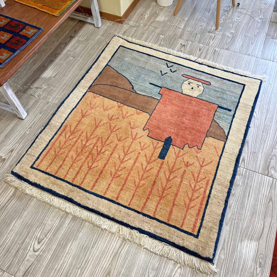 ペルシャ絨毯 アートギャッベ 125cm×110cm g-96 : g-96 : pinetailvillage - 通販 - Yahoo!ショッピング