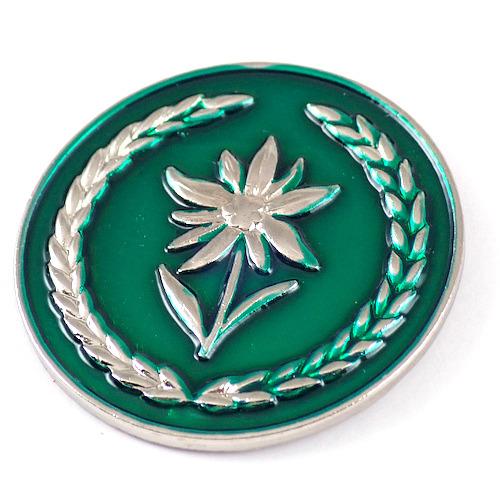 ピンバッジ・エーデルワイス花ローリエ月桂樹 PODHALE-RIFLES-BATTALION POLAND フランス限定ピンズ レアな ...