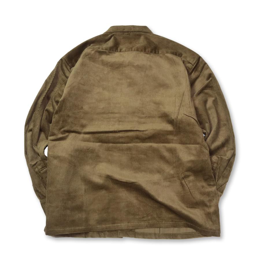 BLUCO（ブルコ） OL-11-007 CORDUROY WORK SHIRT 3色(BLACK/GRAY/OLIVE GREEN ...