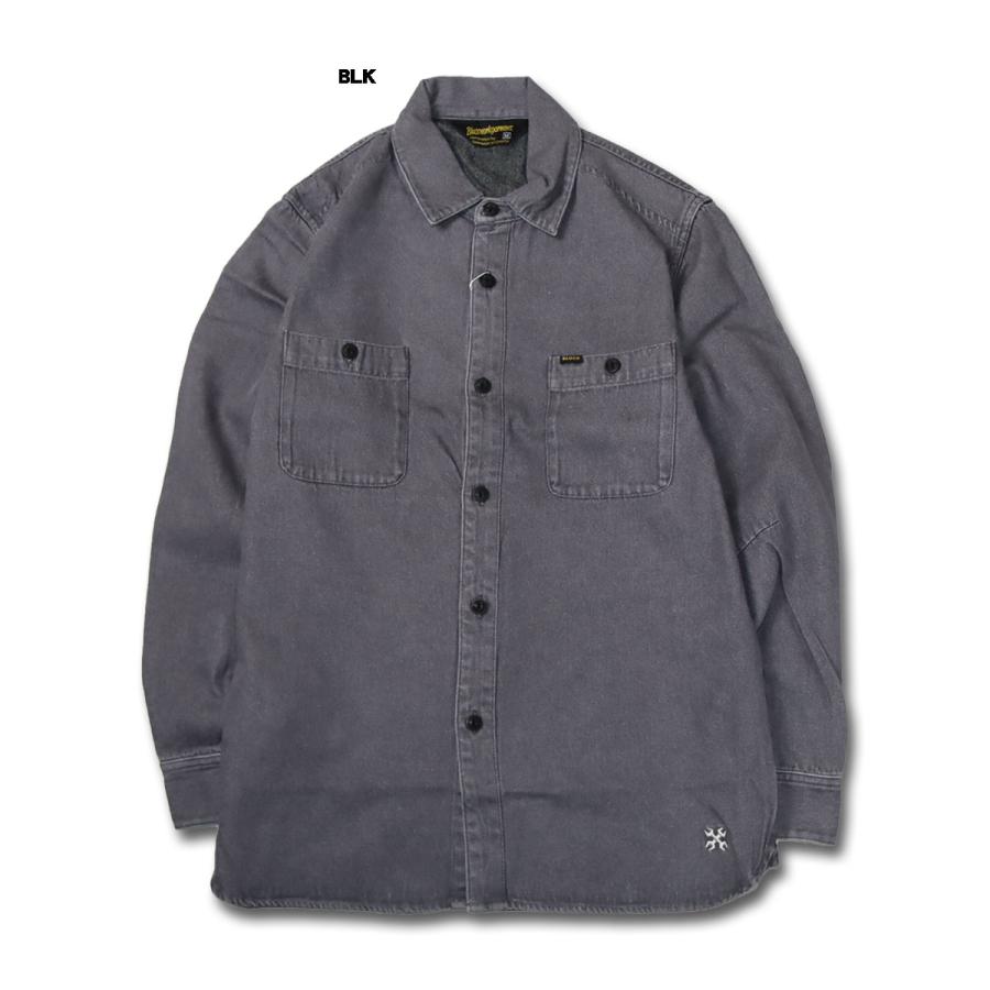 BLUCO（ブルコ） OL-1122 DENIM WORK SHIRT 3色(NVY/BLK/BLU)☆送料無料☆ : Pins store ...