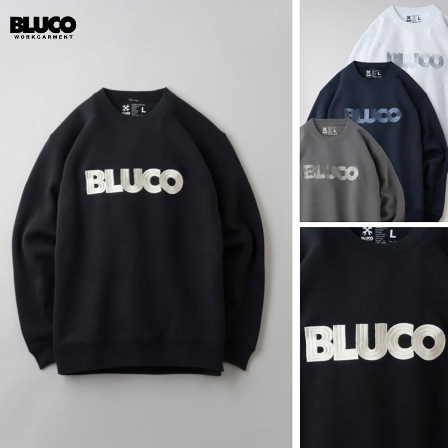 BLUCO（ブルコ） ☆セールプライス!!☆ OL-1209 SWEATSHIRTS -Embroidery- 4色(BLK/ASH/NVY/GRY)☆送料無料☆ : Pins store ...