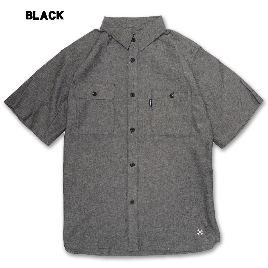 BLUCO（ブルコ） OL-21-005 CHAMBRAY WORK SHIRT S/S 3色(BLACK/NAVY/SAX) ☆送料無料 ...