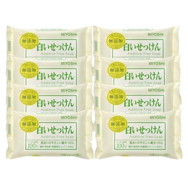 ミヨシ石鹸 配送料無料 ミヨシ無添加 白いせっけん 108g 1P ×8個セット(193.5) : Piony-パイオニー ヤフー店 - 通販 - Yahoo!ショッピング