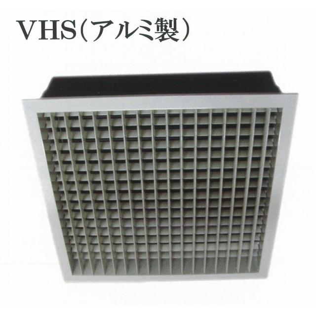 ユニバーサル型 吹出口 VHS 200×200 【 会社配送のみ、個人宅配送は不可 】 シャッター付 フィルターなし アルミ製 N−95 白 ...