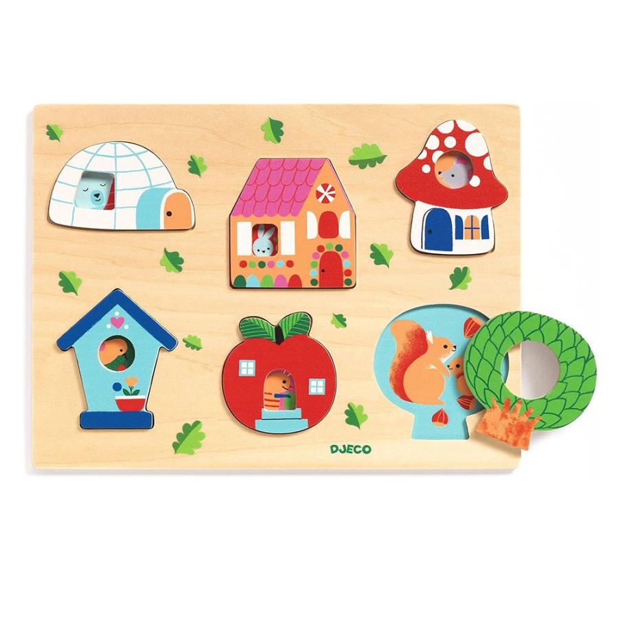 ジェコ DJECO パズル 木のおもちゃ 木製 型はめ 家 クク ハウス : ママとベビーのぴっぴちゃんランド - 通販 - Yahoo!ショッピング