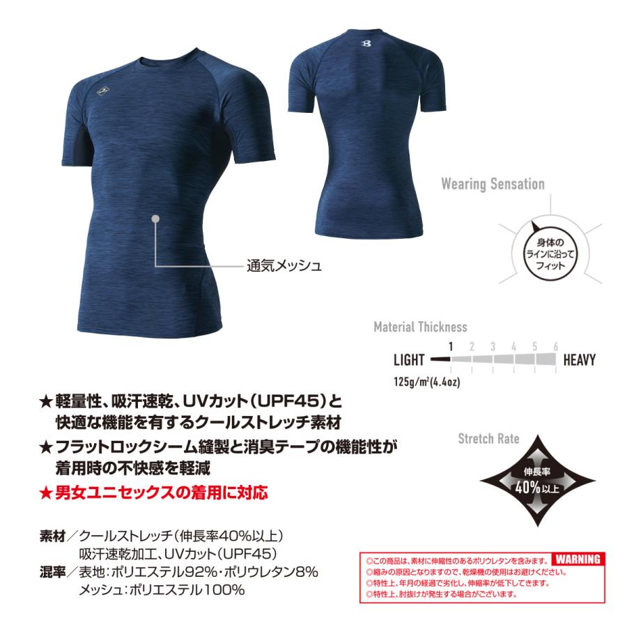 BURTLE 【すぐに発送！】 バートル エアーフィット 半袖 インナー 4071 2025年 春夏 新作 作業着 作業服 クールストレッチ UVカット 冷感 吸汗速乾 : ワークルYahoo ...