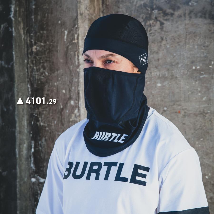 バートル BURTLE 2024年 新作 春夏 フェイスマスク バラクラバ 男女 ユニセックス 通気性 UVカット 吸汗 速乾 消臭 熱中症 ドライ ストレッチ BURTLE 4101 : b ...