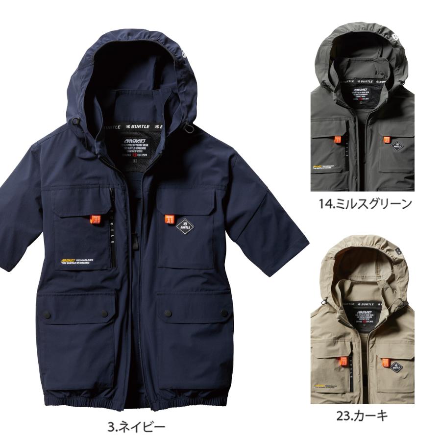 先行予約 バートル 2024年 新作 空調作業服 新作 エアークラフト 半袖ブルゾン 空調 遮熱 ファン 扇風機 ベスト 熱中症 BURTLE AC2036 服のみ :b-ac2036:作業着 ...