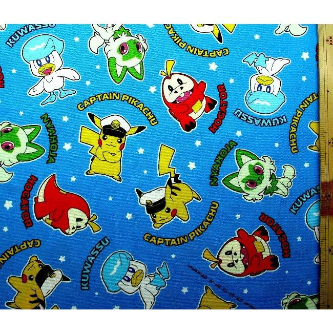 キャラクター 生地 布 ポケットモンスター （ ブルー系 ) 柄番号132 2023 - 2024 ) オックス 綿100％ 生地幅−約108cm G-6123-1B-kk-7776 : 手芸 ...