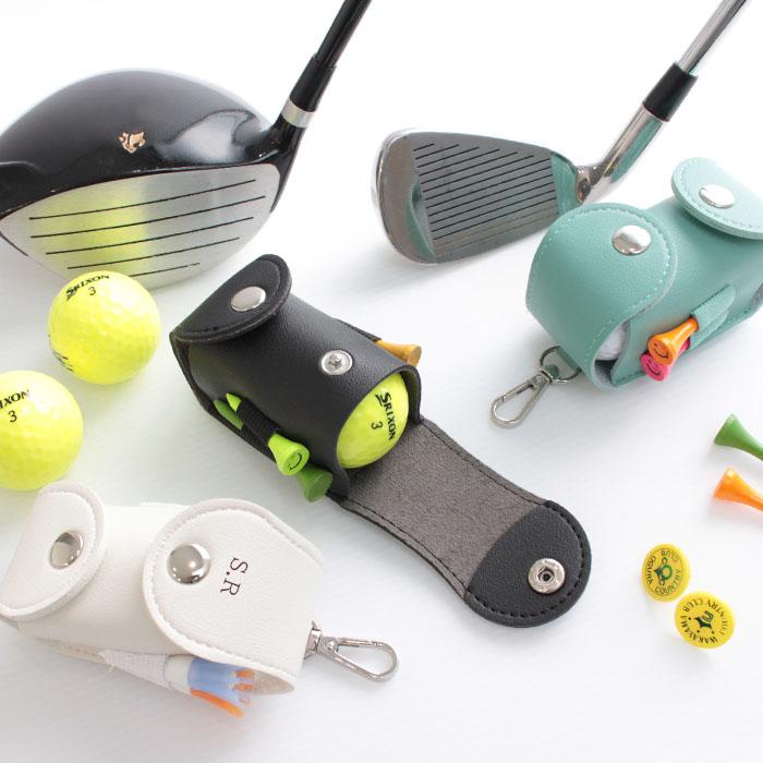 名入れ無料 ゴルフ ボールケース ボール 2個収納 4色 | レディース メンズ ベルト ポーチ ホルダー おしゃれ かわいい PUレザー ボール入れ ゴルフ小物 :le064:ピットライフ ...