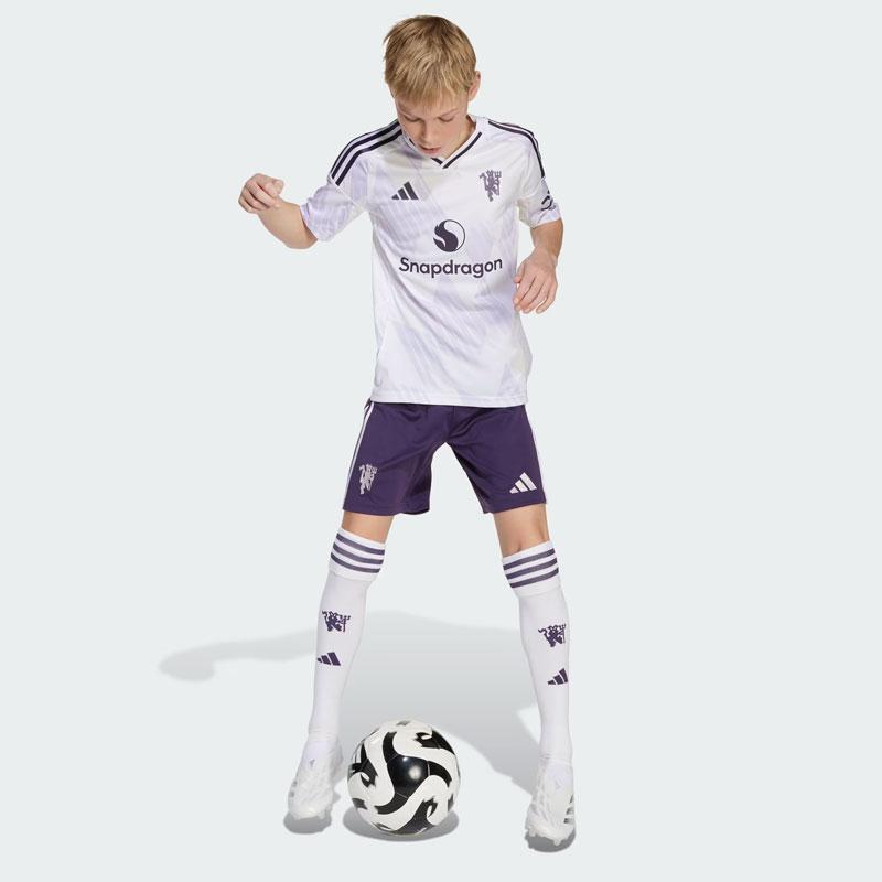 adidas アディダス マンチェスター・ユナイテッド 25/26 アウェイユニフォーム キッズ ジュニア サッカー ウェア レプリカ ...
