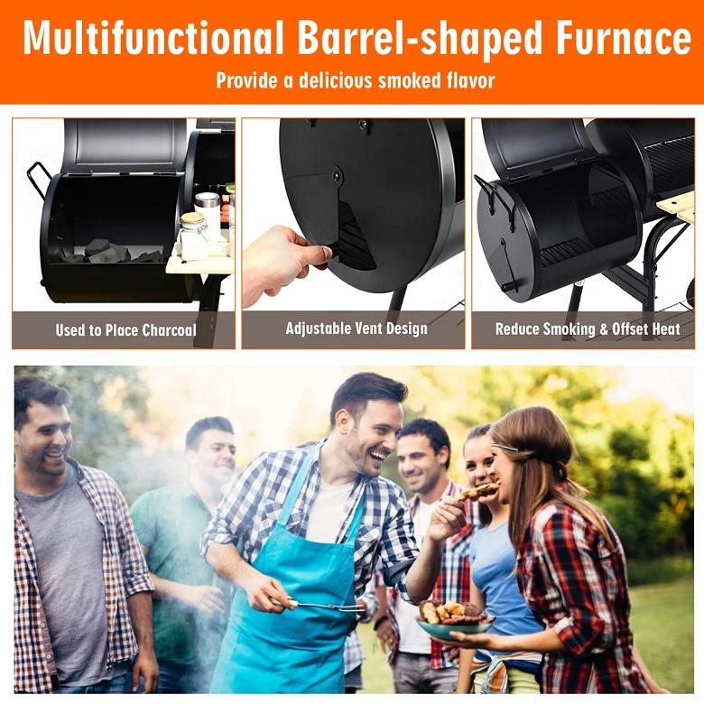 Costway Outdoor BBQ Grill Charcoal Barbecue Pit Patio Backyard Meat Cooker Smoker コストウェイ アウトドア ...
