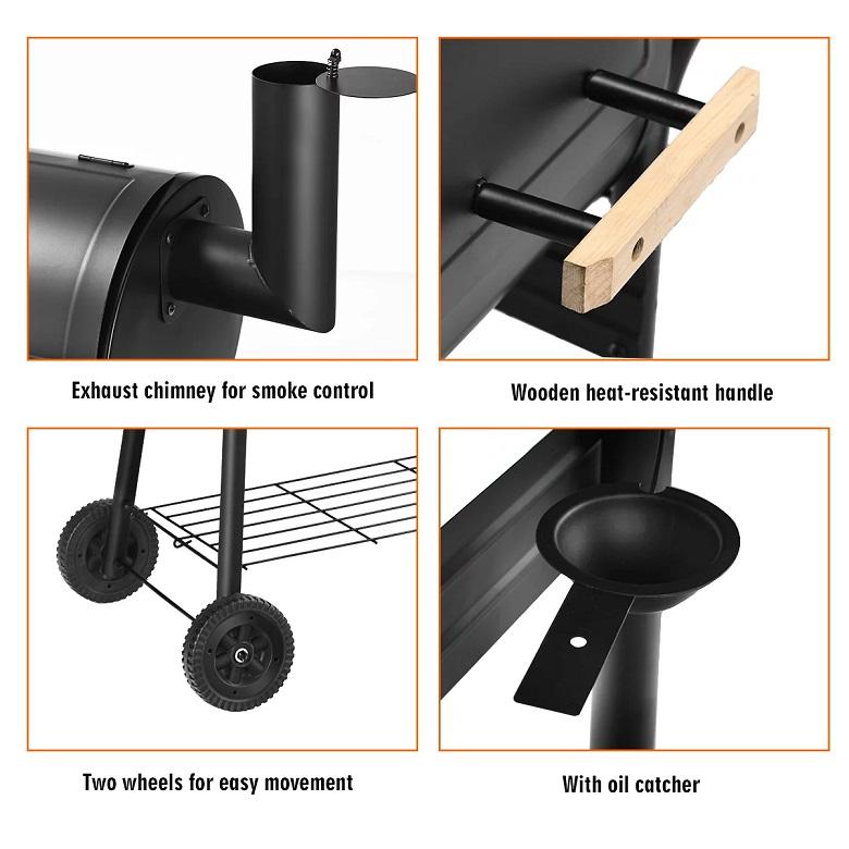 Costway Outdoor BBQ Grill Charcoal Barbecue Pit Patio Backyard Meat Cooker Smoker コストウェイ アウトドア ...
