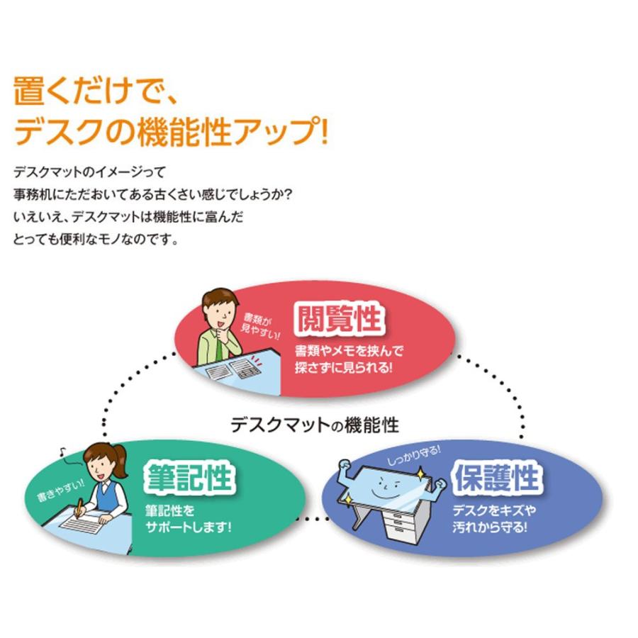 コクヨ デスクマット 軟質(塩化ビニル) 非転写 下敷き付 1387×687 マ-447G : s-b001ey9ru0-20250103 : ポケットラボ - 通販 - Yahoo!ショッピング