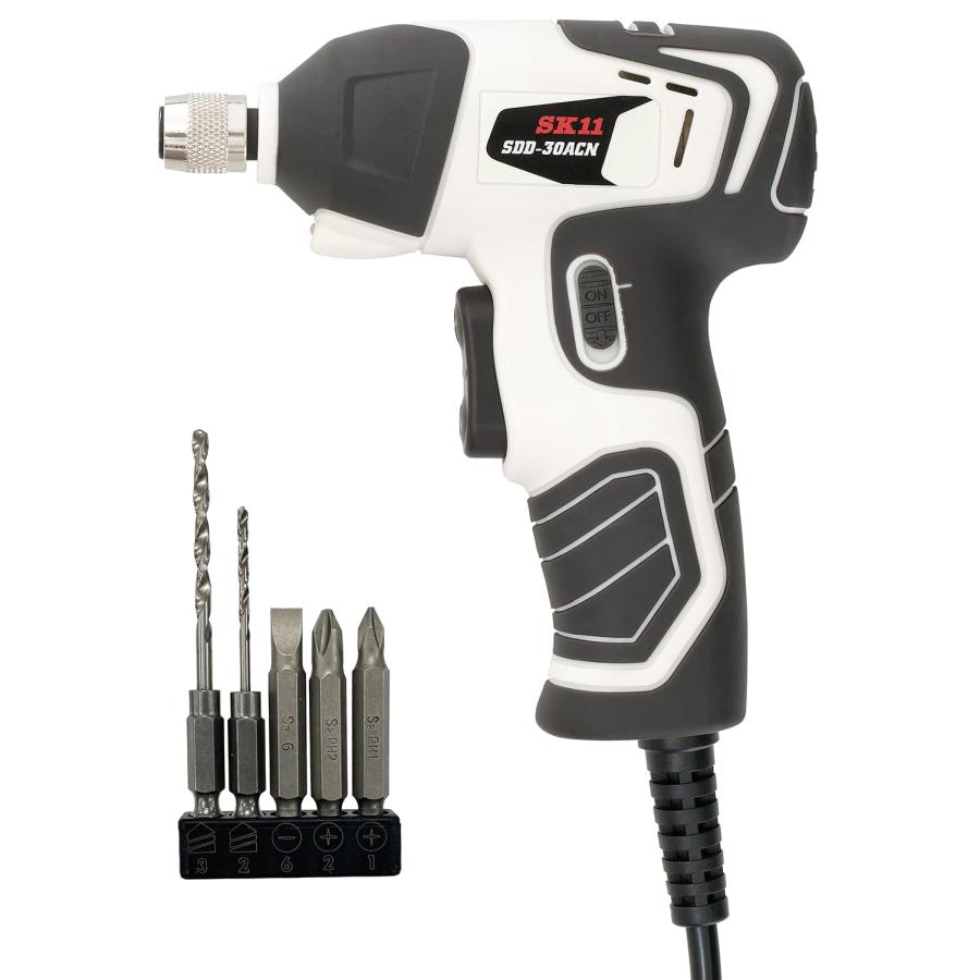 SK11(エスケー11) コード式ミニドリルドライバー AC100V SDD-30ACN 最大締付トルク3.2Nm ビット付 : ポケットラボ - 通販 - Yahoo!ショッピング
