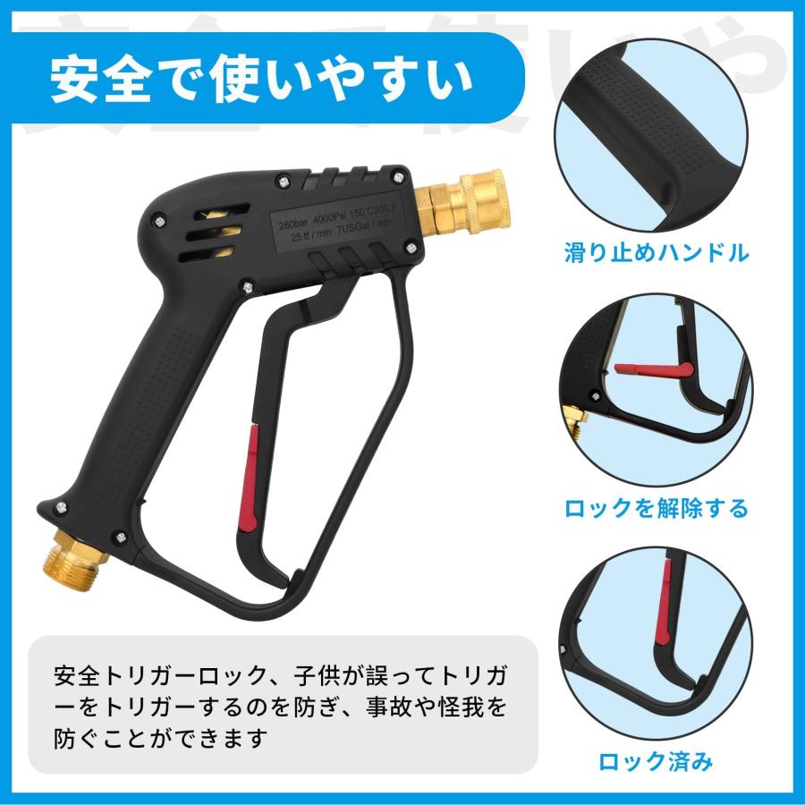 ankon ショートガン ケルヒャー対応 ケルヒャー ショートガン 真鍮 高圧洗浄ショートガン ケルヒャーノズル 高圧洗浄機ガンノズル 洗車 ショート : s-b09ltx1vlh ...