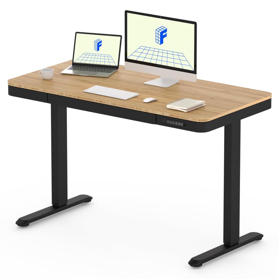 FLEXISPOT 昇降デスク 引き出し付き スタンディングデスク EG8 幅120×奥行60cm 高さ調整可能 パソコンデスク 在宅ワーク 木製天板 : ポケットラボ - 通販 ...