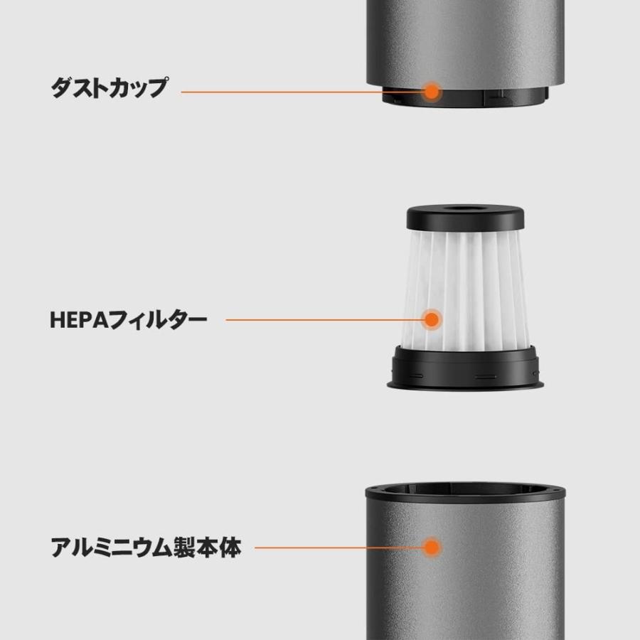 MIUI ハンディクリーナー 掃除機 コードレス 超軽量 336g アルミニウム製 車用 ミニ 2段階モード 360°回転ヘッドベース 30分間連続稼 : ポケットラボ - 通販 ...