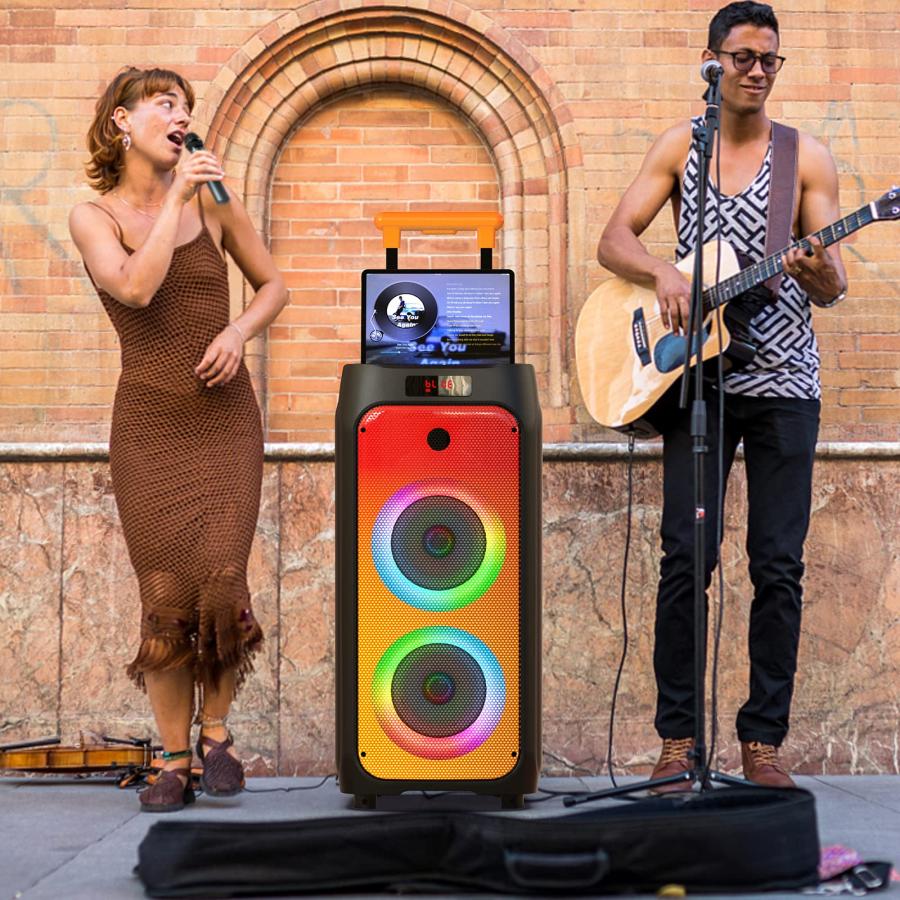 JYX ワイヤレスマイク スピーカーセット マイク二本付き 低音強化機能搭載 充電式 カラオケ、街頭スピーチ、イベントなどに適用 : s-b0bjkdhf7j-20240828 : ポケット ...