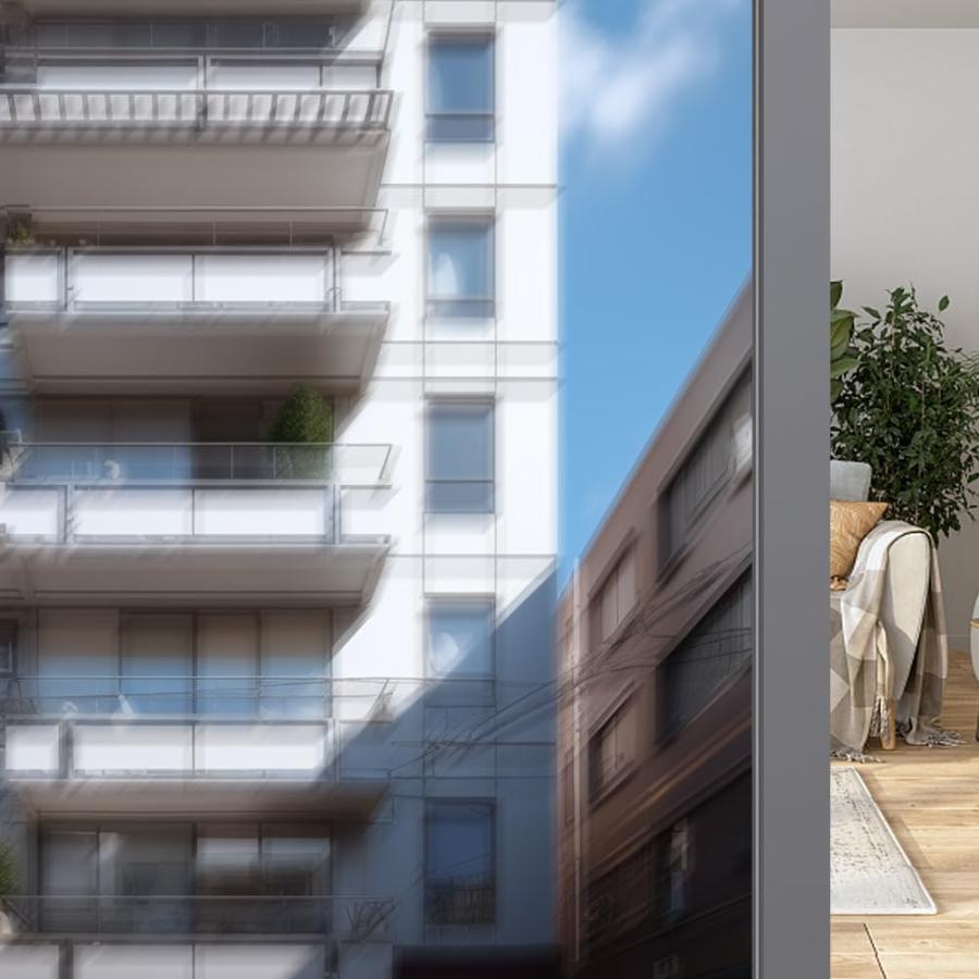 PROTEALL 窓用フィルム 目隠しシート 窓断熱フィルム マジックミラーフィルム 窓ガラスフィルム UVカット 飛散防止フィルム 窓 フィルム 外 : ポケットラボ - 通販 ...