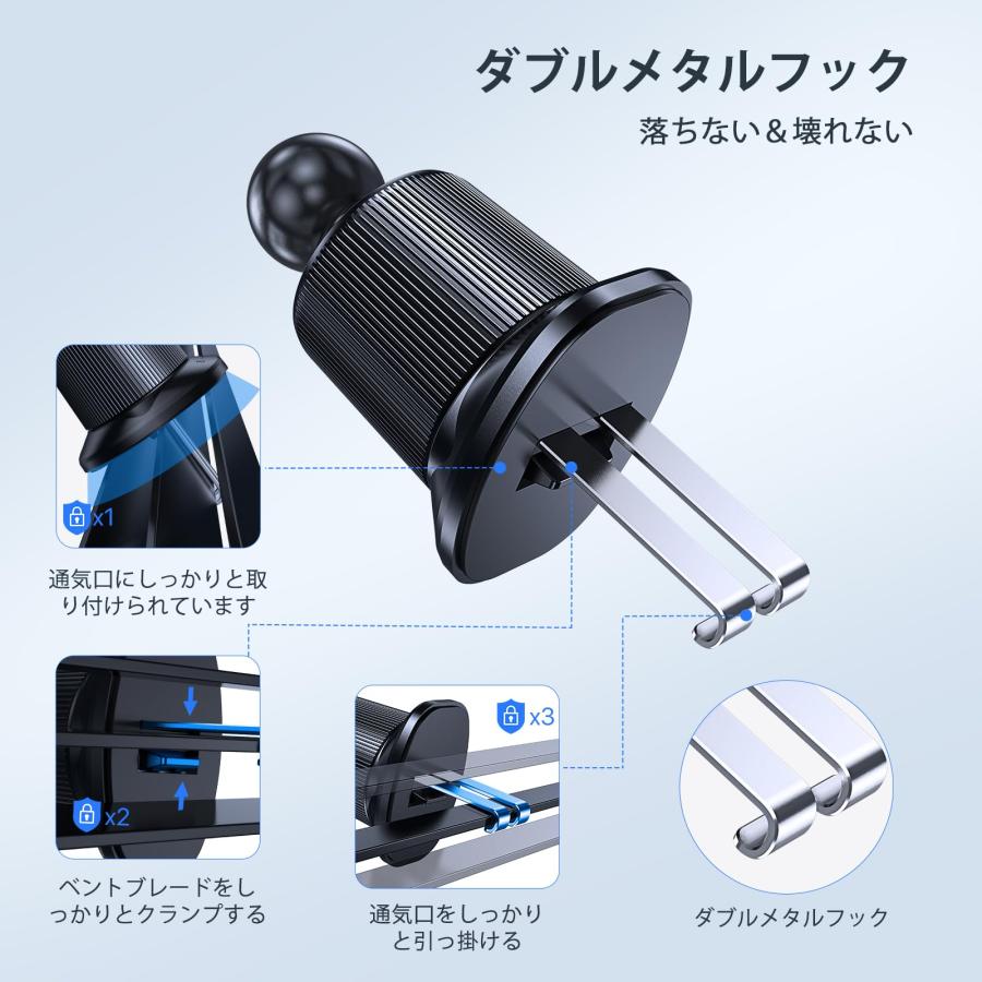 Miracase 【2024年最新進化】スマホホルダー 車 【改良された二重メタルフック】吹き出し口 スマホスタンド 回転可能 自由調節 スマホホ : ポケットラボ - 通販 - Yahoo ...
