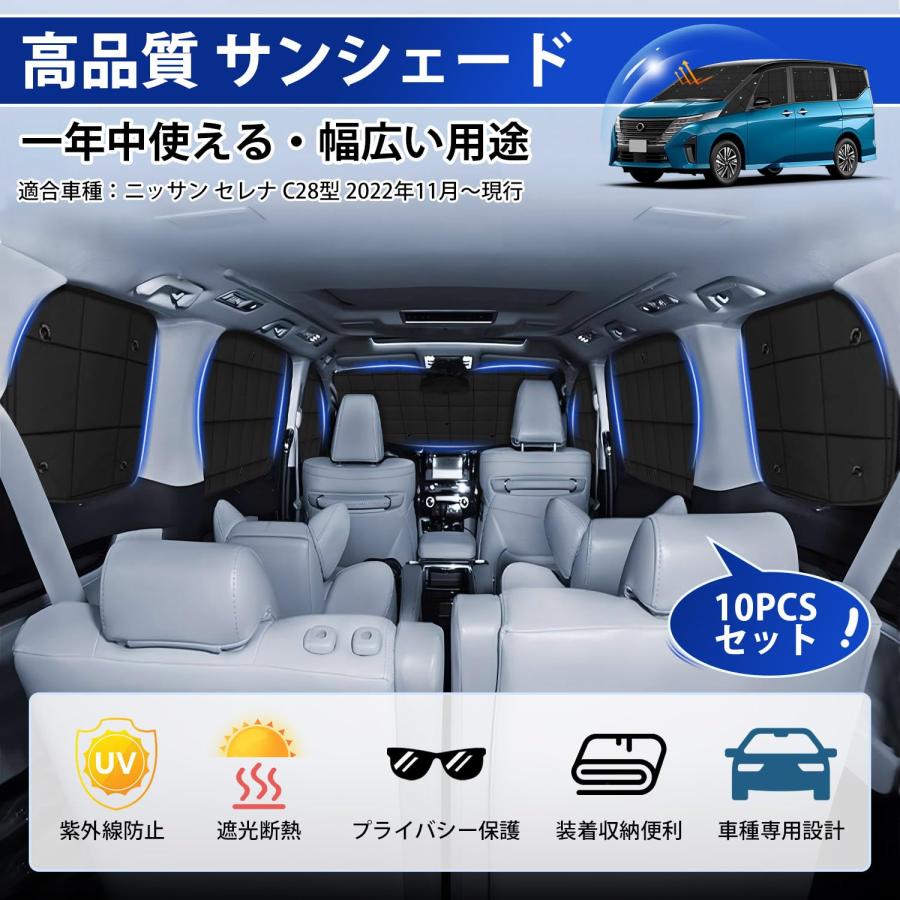 AUTO SPEC ニッサン セレナ C28 格子状 サンシェード 1台分 吸盤タイプ SERENA FC28 FNC28 NC28 2022 : ポケットラボ - 通販 - Yahoo!ショッピング