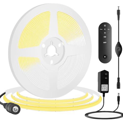 【RYE】 COB テープライトLEDストリップライトフレキシブル 幅5mm 高密度 隠れたLEDテープライト2m 320LEDs/m 白光色6000 : ポケットラボ - 通販 ...