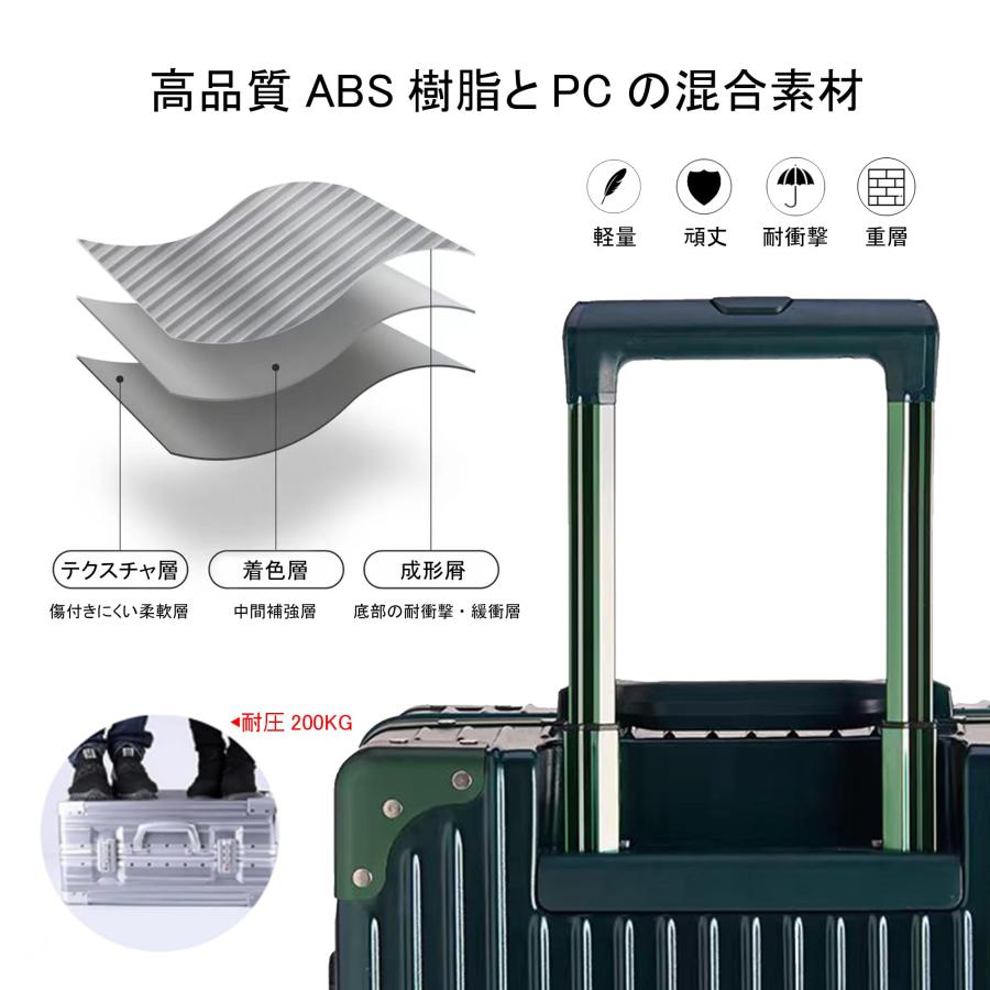 [Yuweijie] スーツケース アルミフレーム キャリー ケース機内持ち込み 預け入れスーツケース 大型トロリーケース 軽量キャリーバッグ 静音ダ : ポケットラボ - 通販 ...