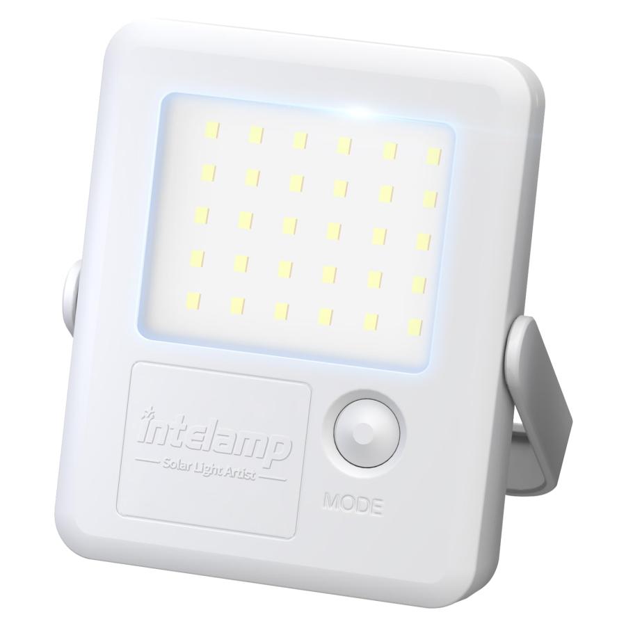 intelamp ソーラーランタン 防災 非常用 ライト コンパクト LED投光器 ソーラーライト 昼白色 センサー 自動点灯 3段階調光 リチウム電 : ポケットラボ - 通販 ...