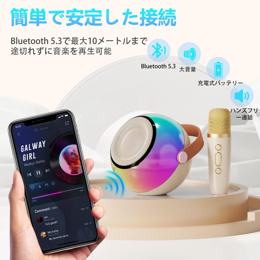 JYX スピーカーセット Bluetooth 5.0対応 ワイヤレスマイク スピーカー拡声器 マイク 2本 充電式 ポータブル LEDライト付き 音声 : s-b0d9pyw5cg ...