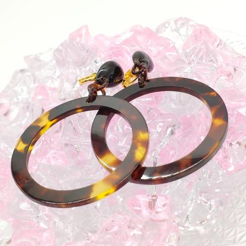 べっ甲 バラフ ぶら下がり 輪っか イヤリング (E-069) : なにわべっ甲プラージュ - 通販 - Yahoo!ショッピング