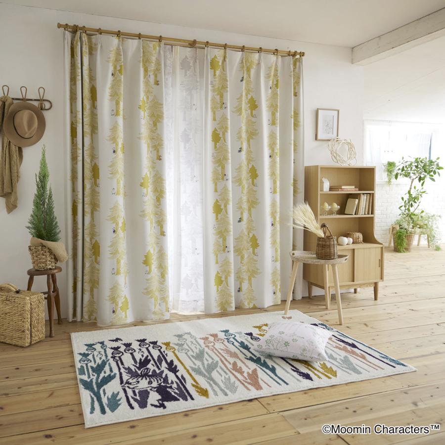 ムーミン 遮光カーテン(1枚)100×135 PUUT プート ドレープ(イエロー)A1026 北欧 ウォッシャブル 形状記憶加工 国産 日本製 スミノエ : plaisier-smn-830 ...