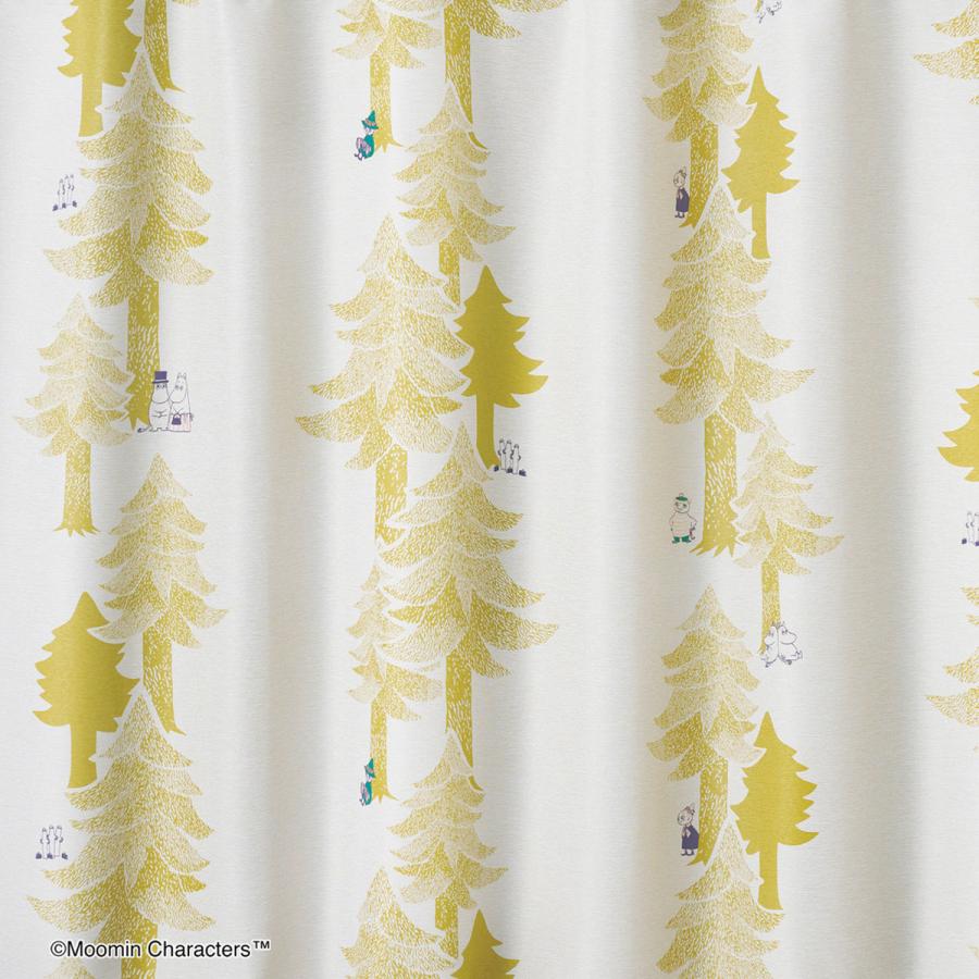 MOOMIN ムーミン 遮光カーテン(1枚)100×178 PUUT プート ドレープ(イエロー)A1026 北欧 ウォッシャブル 形状記憶加工 国産 日本製 スミノエ : Plaisier ...