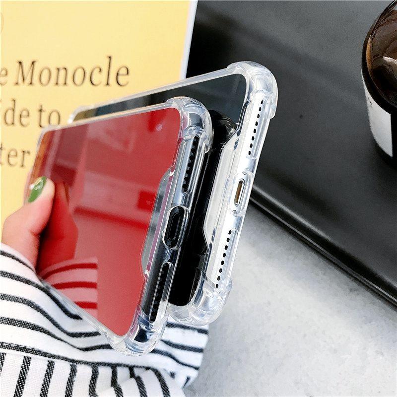 iPhone ミラーケース 衝撃 吸収 耐久 カラー ソフト iPhoneXs X iPhone8 iPhone7 Plus メール便なら送料無料 :100128:パソコン&スマホパーツ館 ...