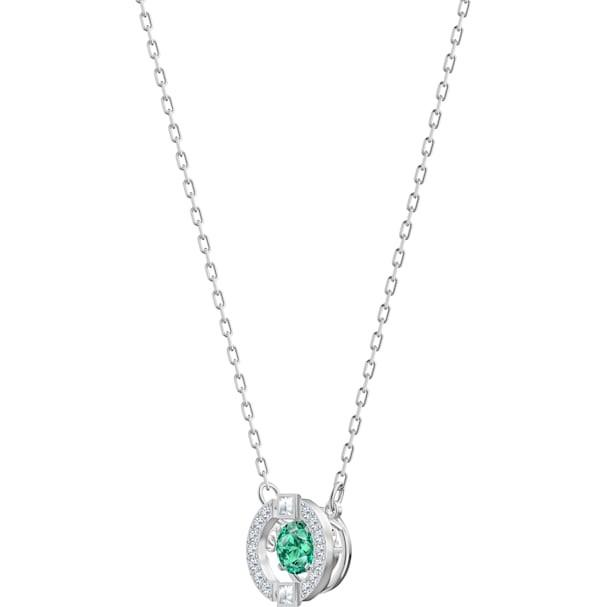 スワロフスキー Swarovski ネックレス ピアス SPARKLING DANCE ROUND セット グリーン 5516965 : ...
