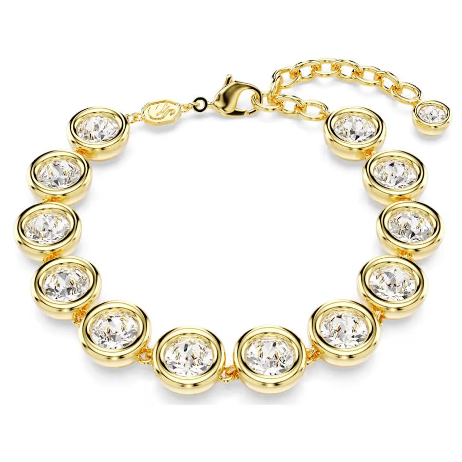 SWAROVSKI スワロフスキー Swarovski クリア Imber Tennisブレスレット ゴールドトーン・プレーティング ...