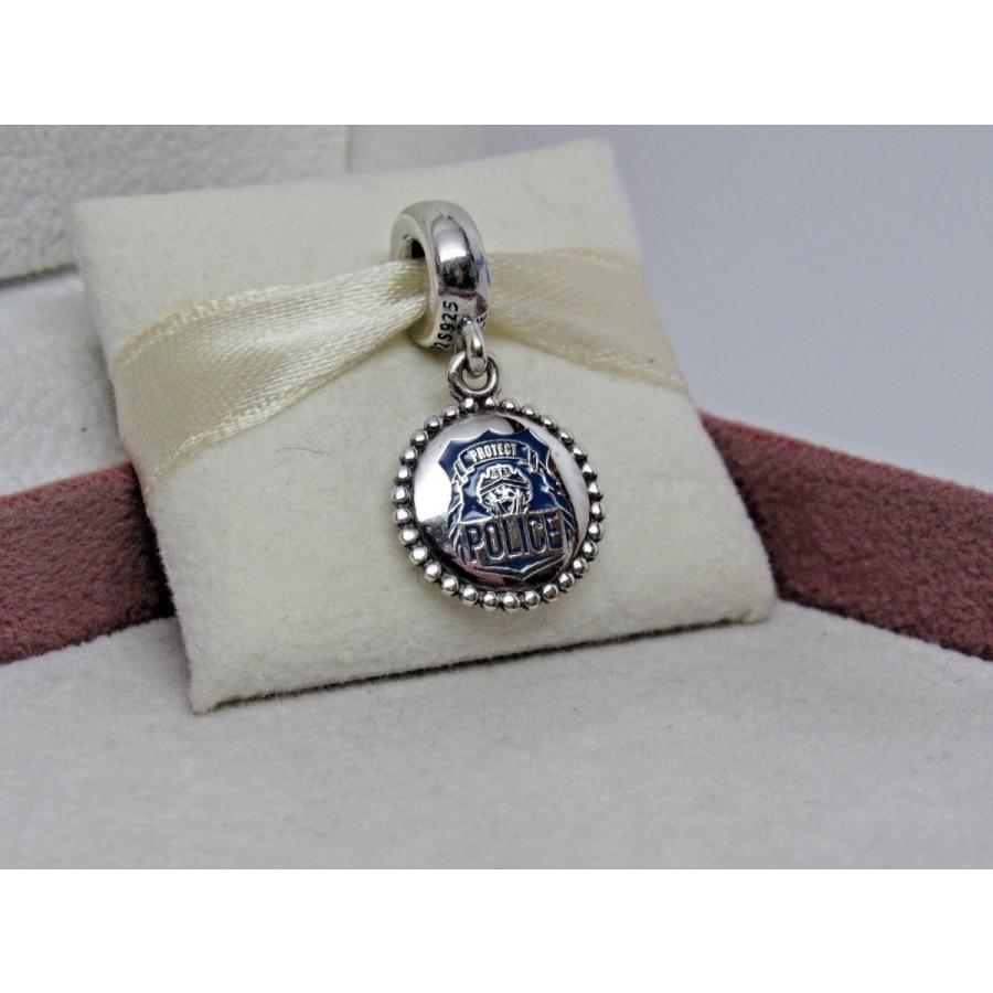 PANDORA Pandora パンドラ チャーム Police Badge Charm ポリス 警察 青 : スワロフスキー通販 ...