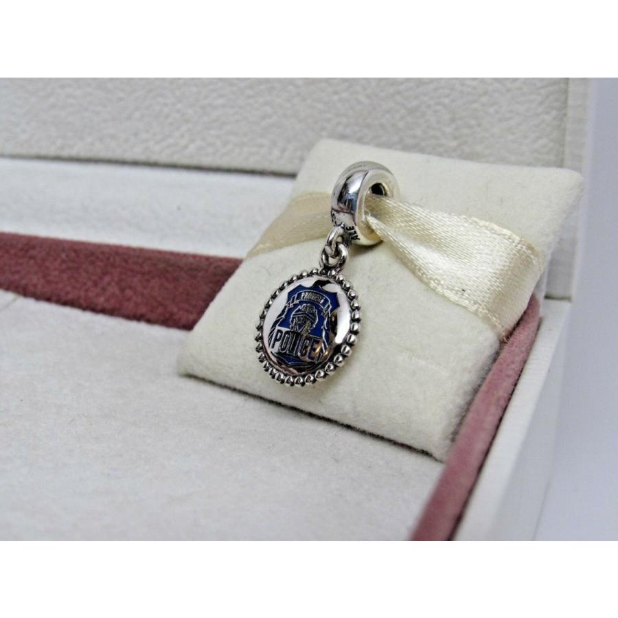 PANDORA Pandora パンドラ チャーム Police Badge Charm ポリス 警察 青 : スワロフスキー通販 ...