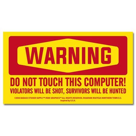 ステッカー アメリカン おしゃれ かっこいい 警告 注意 WARNING ワーニング BADASS STICKER SUPPLY イエロー ...