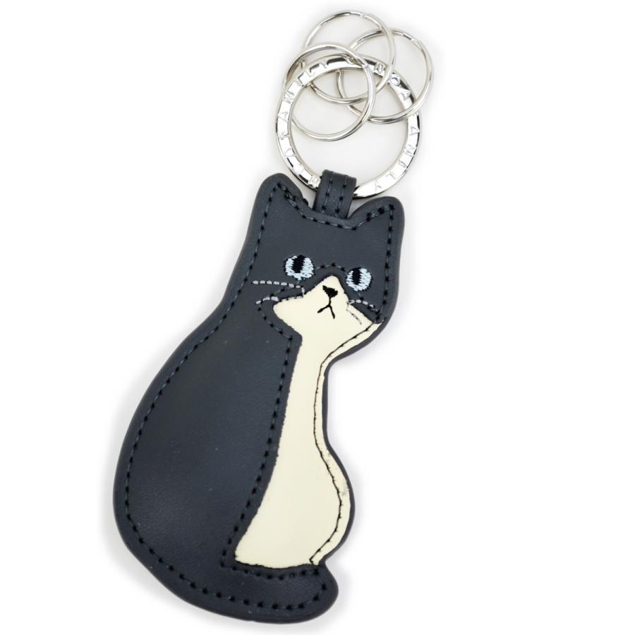 トリオキャット キーリング 牛革 キーホルダー ノアファミリー ミケ ホワイト ハチ ブラック トラ イエローキーケース 鍵 刺繍 かわいい おしゃれ noa fami : プランタ - 通販 ...