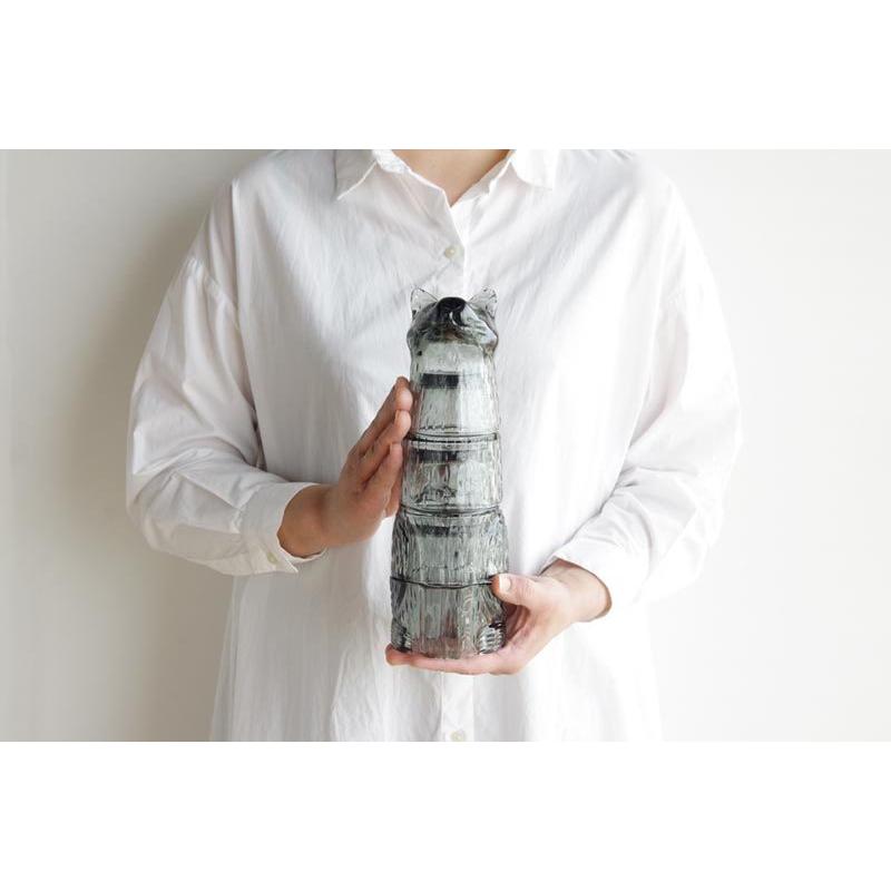 Kitty Stackable Glass キティ スタッキンググラス doiy ドーイ 4pcs ブラック/ジンジャー 猫 ネコ コップ ...