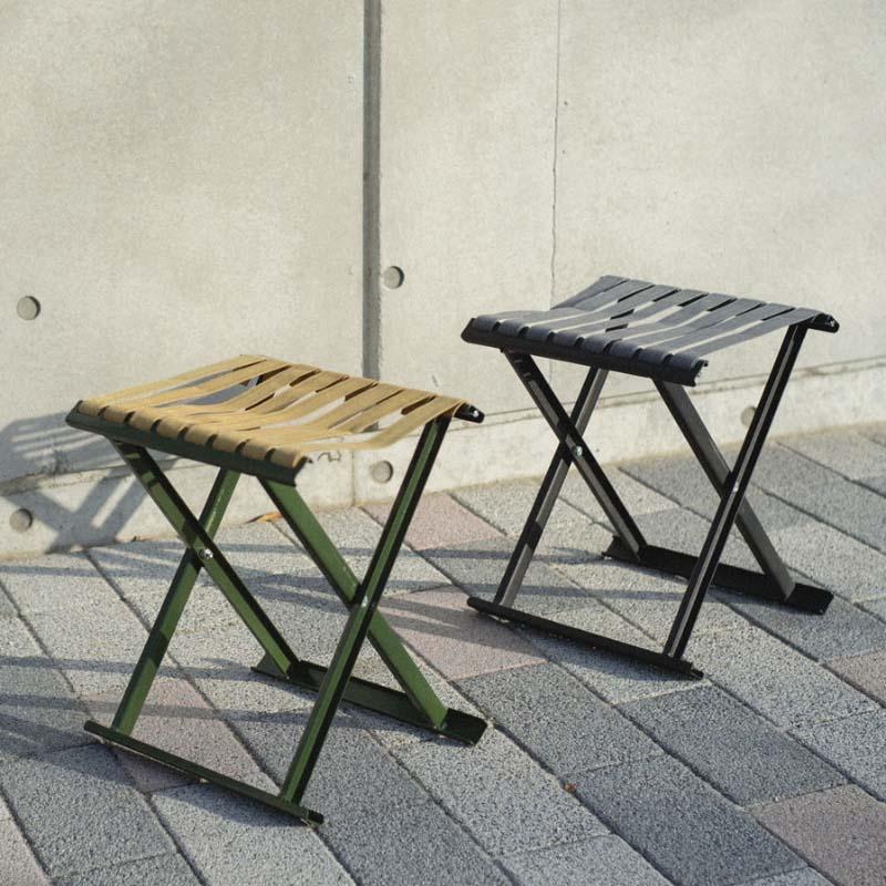 amabro アマブロ フォールディング ベルト スツール FOLDING BELT STOOL 折り畳み 椅子 サンド×オリーブ/ブラック×グレー : PLAY DESIGN PLAY ...