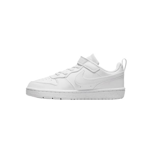 NIKE（ナイキ） キッズ ジュニア スニーカー コート ボロー LOW リクラフト PS ホワイト DV5457 106 16.5-22 ...